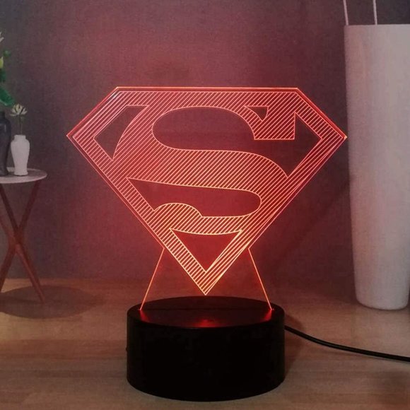 Flash Popup | Other | Illusion Night Light Superman Logo 3d Light ...